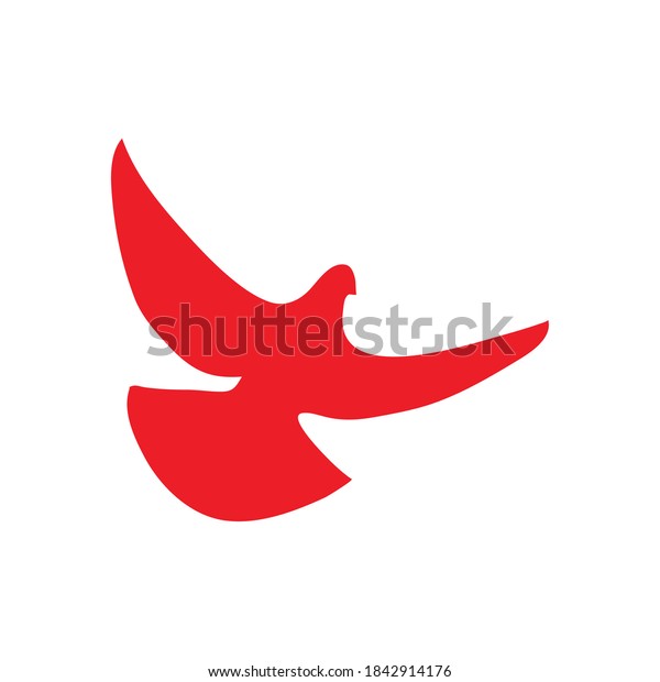 Dove Shape Icon Over White Background Stock Vector (Royalty Free ...