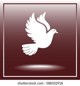 Dove Sign Icon Vector Illustration Flat Stock Vector (Royalty Free ...