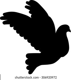 Dove Silhouette Stock Vector (Royalty Free) 306920972 | Shutterstock