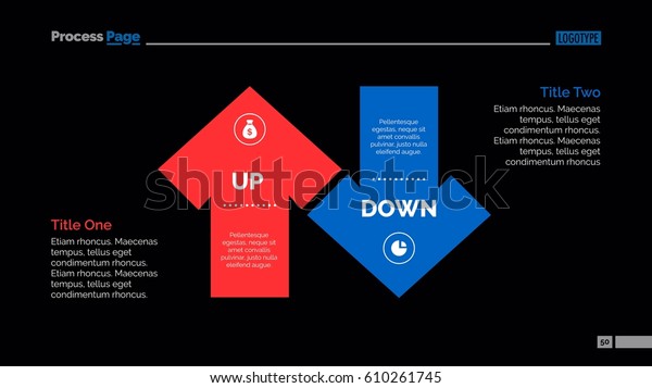 Down Arrow Diagram Slide Template Stock Vector (Royalty Free) 610261745 ...