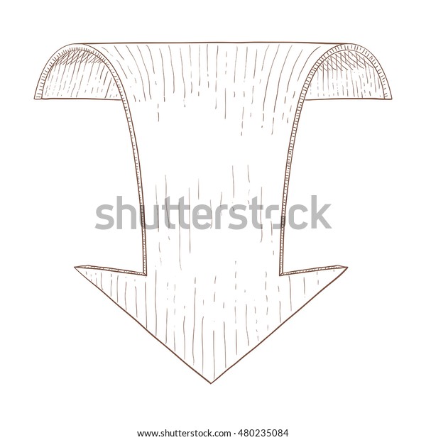 Down Arrow Hand Drawn Sketch Vector Stock Vector (Royalty Free ...