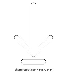 Down Arrow Load Symbol Icon Stock Vector (Royalty Free) 645776434 ...