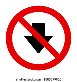 No Download Sign Illustration Stock Vector (Royalty Free) 545997385