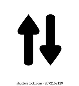 Down Icon Arrow Icon Simple Sign Stock Vector (Royalty Free) 2092162129 ...