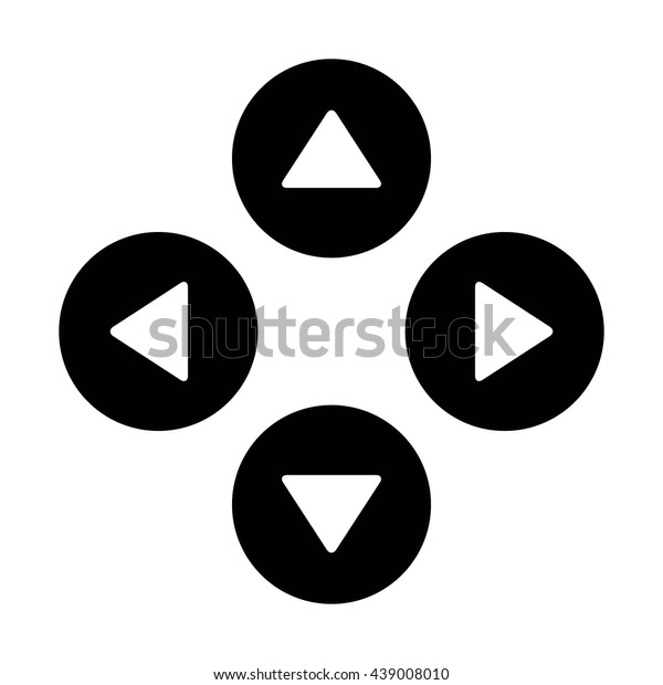 Up down left right or north east south west round triangle arrows flat ...