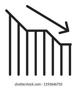 Downfall Graph Showing Capital Loss Stock Vector (Royalty Free ...