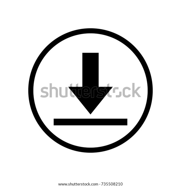 Download Allowed Sign Icon Black Isolated Stock Vector (Royalty Free ...