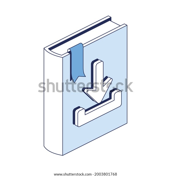Download Book Vector 3d Line Isometric Stock Vector (Royalty Free ...