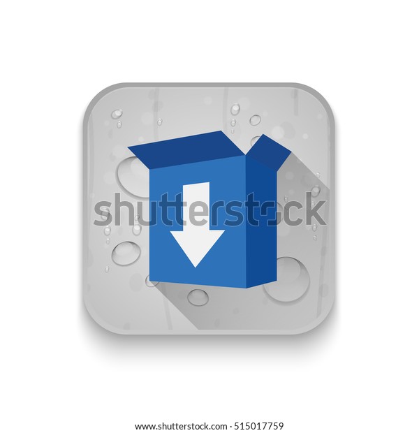 Download Box Icon Long Shadow Over Stock Vector (Royalty Free) 515017759