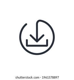 Download Button Icon Install Symbol Modern Stock Vector (Royalty Free ...