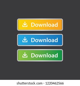 Download Upload Buttons User Interface Stock Vector (Royalty Free ...