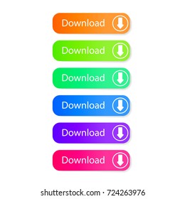 Download Buttons Web On White Background Stock Vector (Royalty Free ...