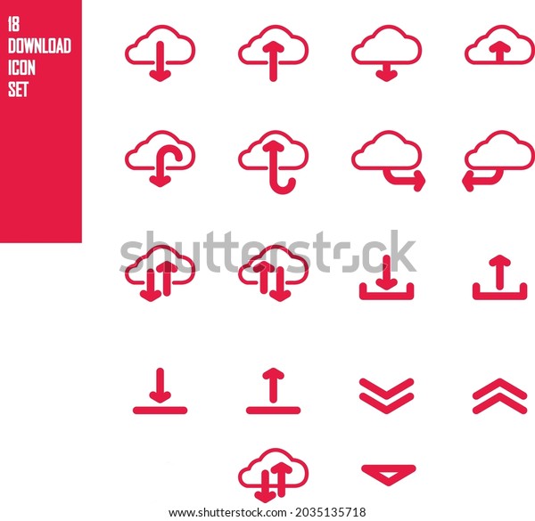 Download Files Icons Vector Set Web Stock Vector (Royalty Free ...