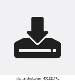 Data Download Iconcloudstorage Vector Illustration Stock Vector ...