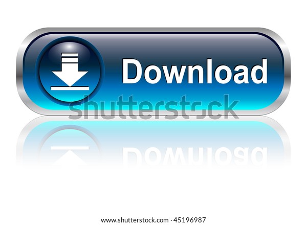 Download Icon Button Blue Glossy Shadow Stock Vector (Royalty Free ...
