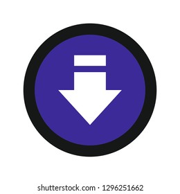Vector Illustration Download Button Blue Color: เวกเตอร์สต็อก (ปลอดค่า ...