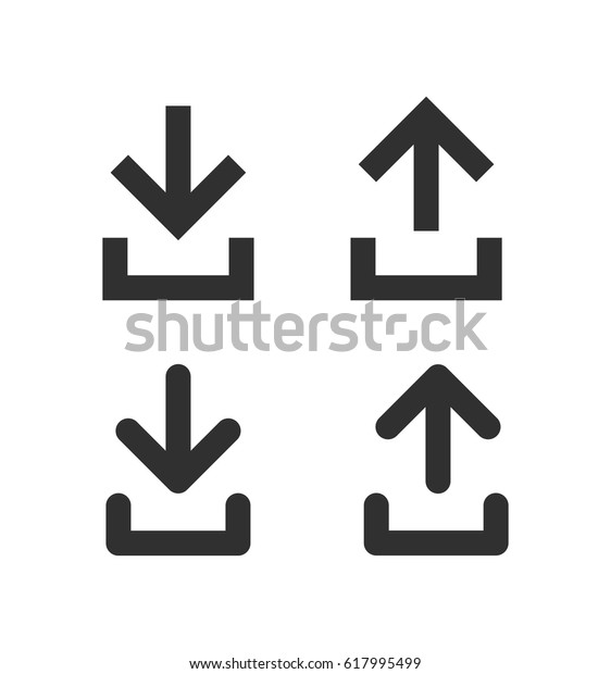 Download Upload Icon Isolated On White Stock Vector (Royalty Free ...