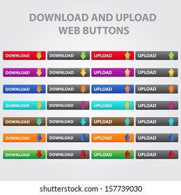 Download Upload Web Buttons Stock Vector (Royalty Free) 157739030 ...
