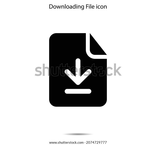 Downloading File Icon Vector Illustration Graphic Stock Vector (Royalty ...