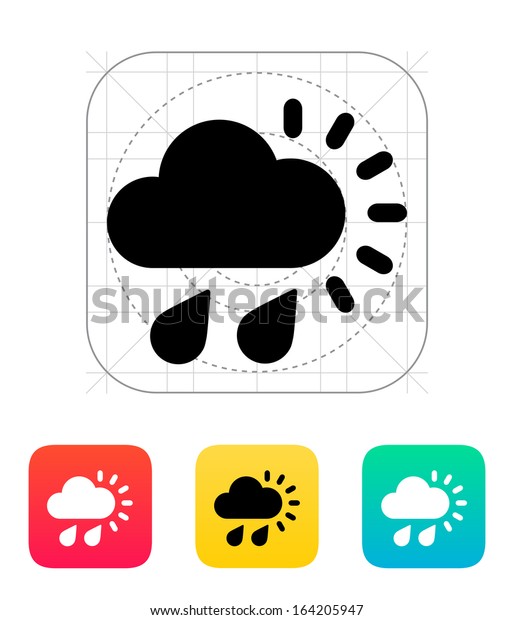 Downpour Weather Icon Vector Illustration Stock Vector (Royalty Free ...