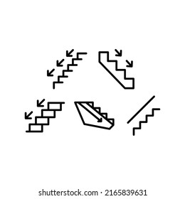 Downstairs Icon Set Vector Symbol Design Stock Vector (Royalty Free ...