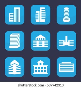 Cityscape Icon Set 6 Cityscape Filled Stock Vector (Royalty Free) 658098991