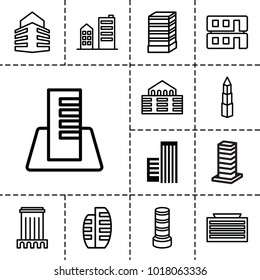 Downtown Icons Set 13 Editable Outline Stock Vector (Royalty Free ...