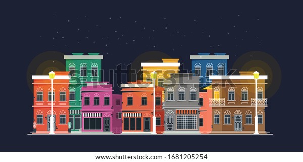 Downtown Vector Building Illustration Isolated On Stock Vector (Royalty ...