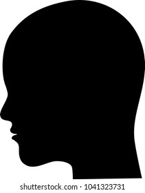 Downward Head Silhouette Black Stock Vector (Royalty Free) 1041323731 ...