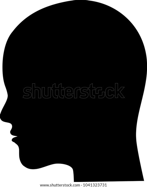 Downward Head Silhouette Black Stock Vector (Royalty Free) 1041323731 ...