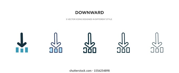 Downward Icon Different Style Vector Illustration Stock Vector (Royalty ...