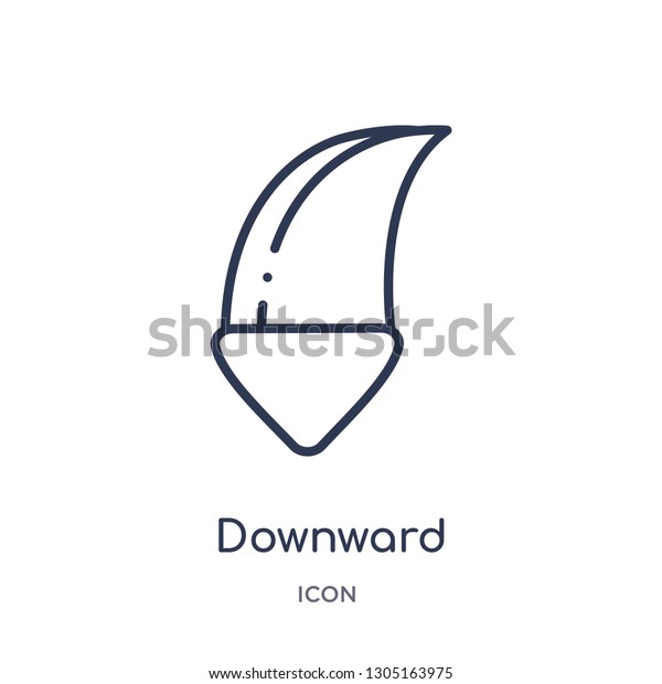 Downward Icon Orientation Outline Collection Thin Stock Vector (Royalty ...