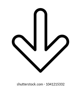 Downwards Arrow Symbol Stock Vector (Royalty Free) 1041215332 ...