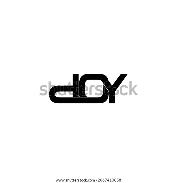 Doy Typography Letter Monogram Logo Design Stock Vector (Royalty Free ...