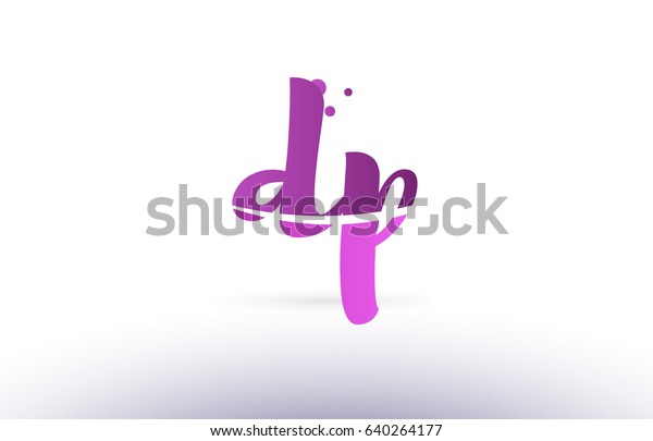 Dp D P Calligraphy Alphabet Letter Stock Vector (Royalty Free) 640264177