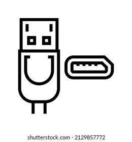 Dp Displayport Line Icon Vector Dp Stock Vector (Royalty Free ...