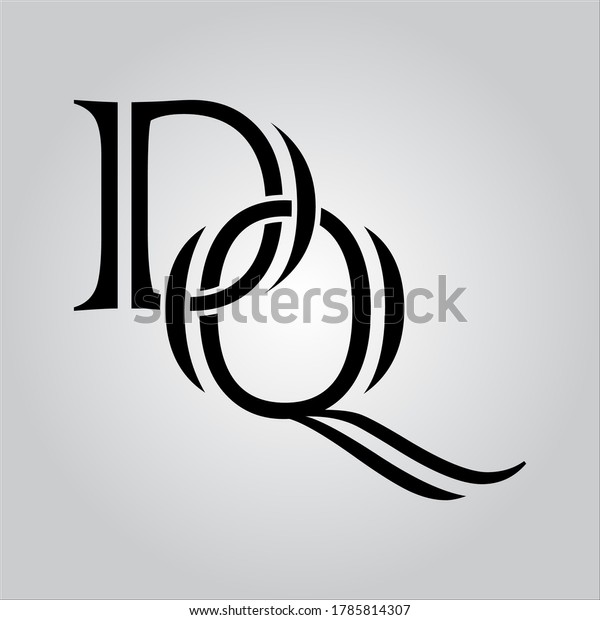 Dq Letter Logo White Background Nice Stock Vector (Royalty Free ...