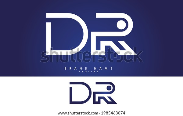 Dr Alphabet Dr Letter Initials Monogram Stock Vector (Royalty Free ...