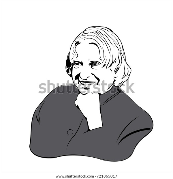 Dr Apj Abdul Kalam Former President Stock Vector (Royalty Free) 721865017