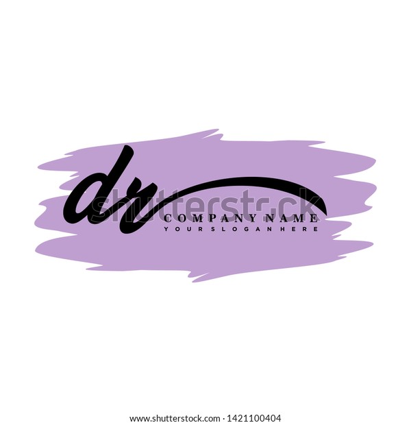 Dr Initial Signature Logo Handwriting Logo Stock Vector (Royalty Free ...