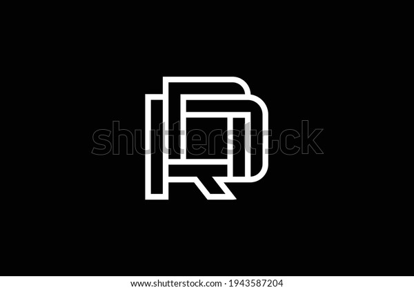 Dr Letter Logo Design On Luxury Stock Vector (Royalty Free) 1943587204 ...