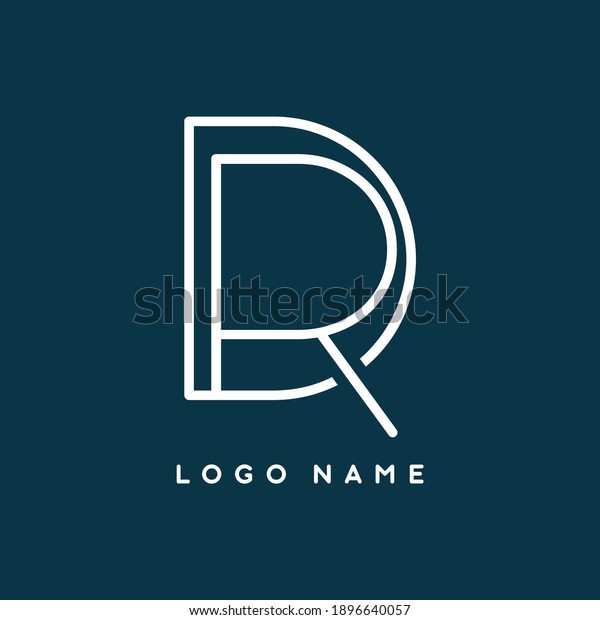 Dr Lines Style Vector Logo Template Stock Vector (Royalty Free ...