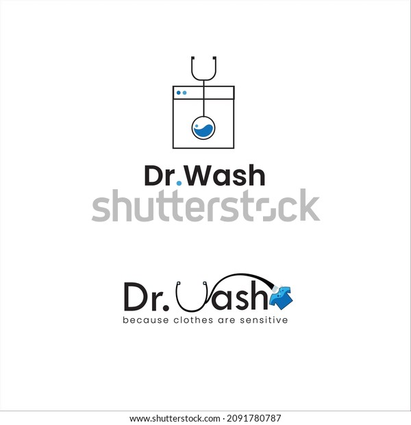 Dr Wash Laundry Logo Options Stock Vector (Royalty Free) 2091780787 ...