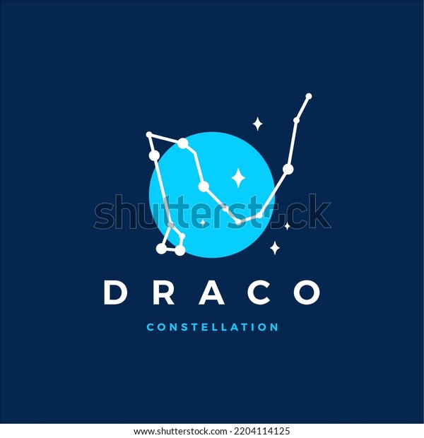 Draco Star Constellation Dragon Logo Vector Stock Vector (Royalty Free ...