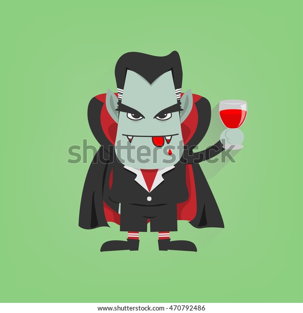 Dracula Vampire Character Cartoon Vector Stock Vector (Royalty Free ...