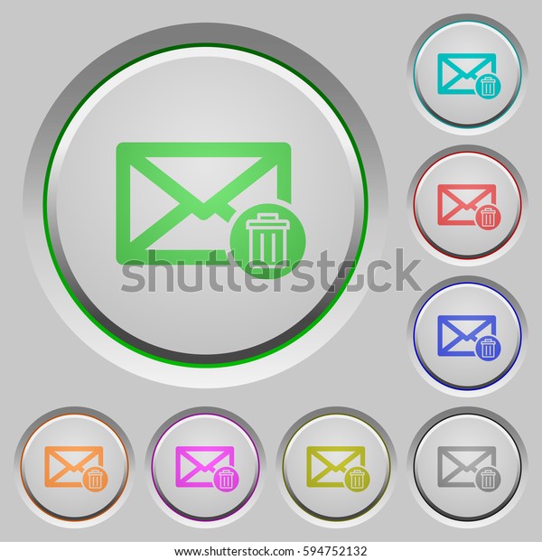 Draft Mail Color Icons On Sunk Stock Vector (Royalty Free) 594752132 ...