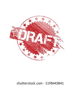 Draft Watermark Stamp Abstract Grunge Rubber Stock Vector (Royalty Free ...