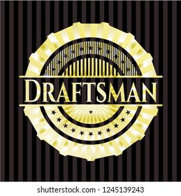 Draftsman Gold Shiny Emblem Stock Vector (Royalty Free) 1245139243 ...
