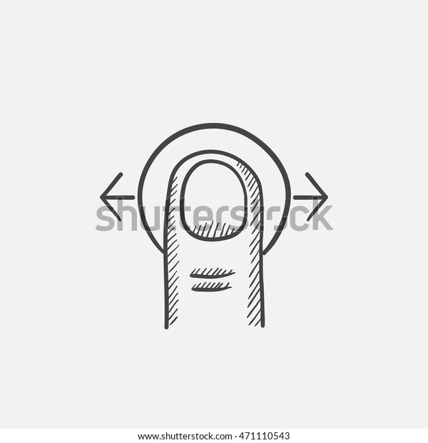 Drag Horizontally Sketch Icon Web Mobile Stock Vector (Royalty Free ...