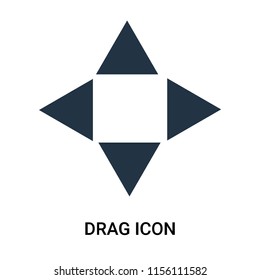 Drag Icon Vector Isolated On White Stock Vector (Royalty Free) 1156111582